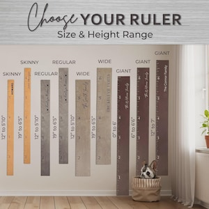 Custom Name Wood Height Chart - Wooden Height Ruler Kids Measuring ...