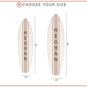 Surfboard Name Sign, Wooden Surfboard Wall Art, Perfect for Ocean ...