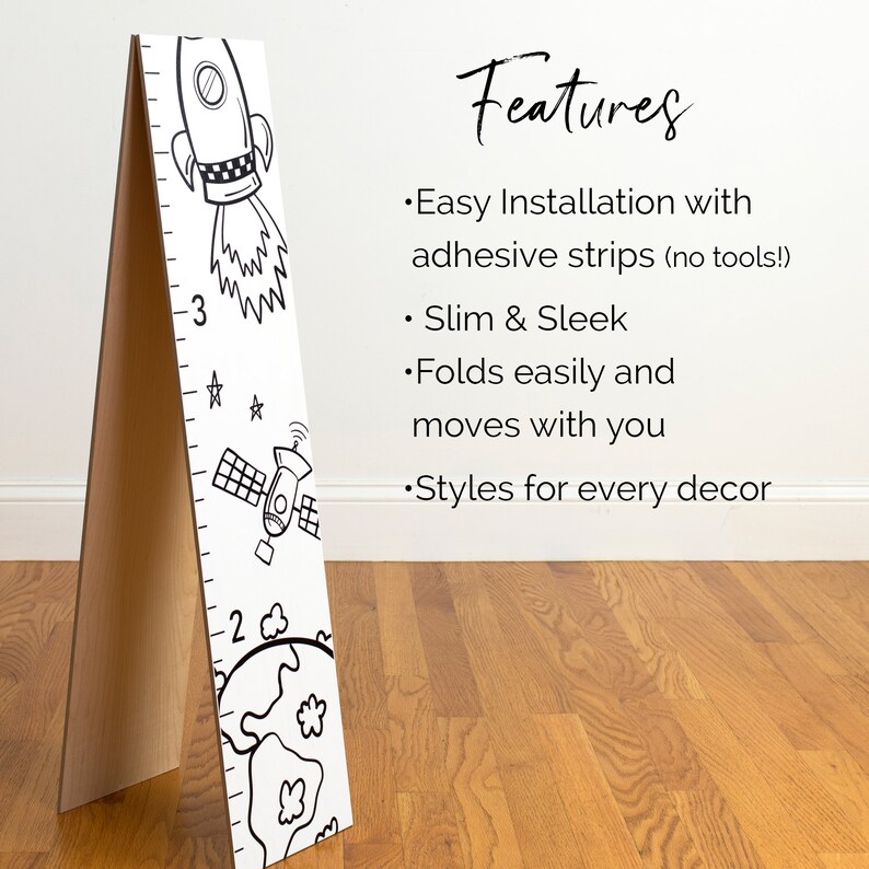Space Planet Growth Chart / Height Chart Boys / Personalized Wood ...