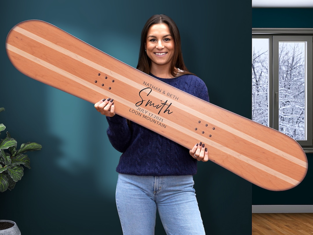Personalized Snowboard Sign | Alternative Guest Book | Family Snowboard ...