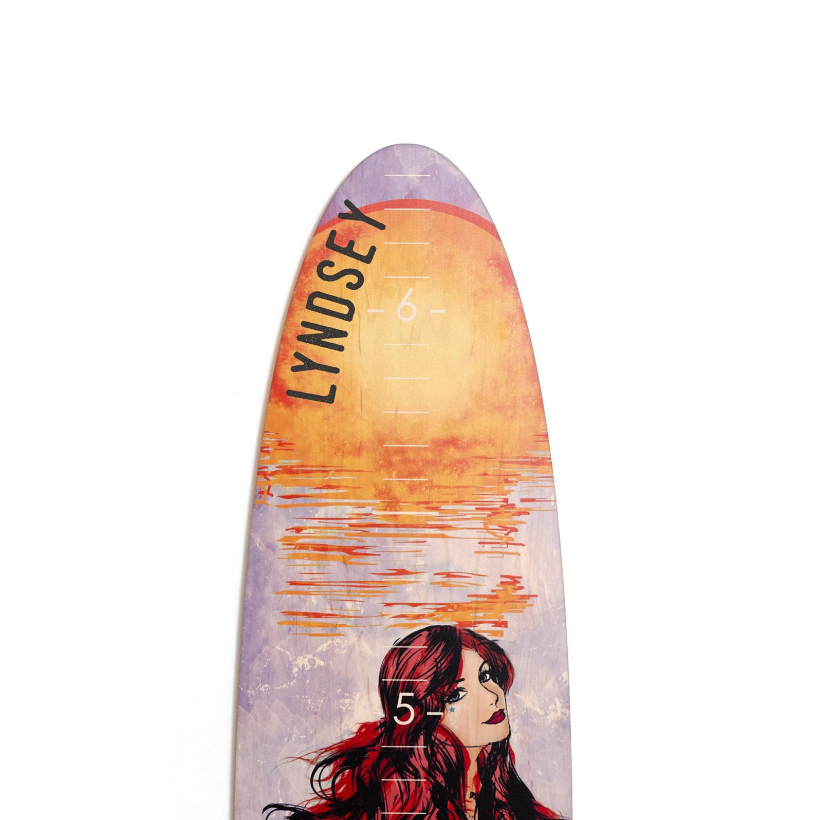 Mermaid Longboard Classic Surfboard Growth Chart Surfing | Etsy