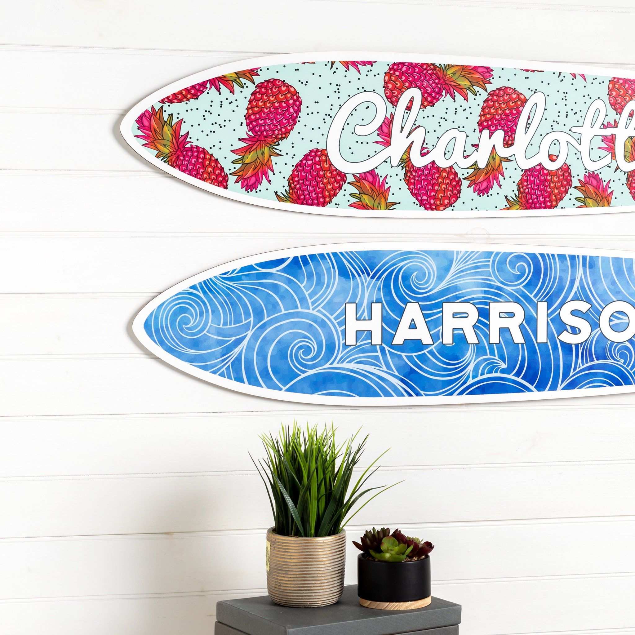 Personalized Waves Surfboard | Boys | Wooden Surfboard Signs ...