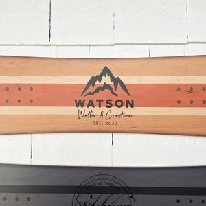 Personalized Snowboard Sign | Alternative Guest Book | Family Snowboard ...