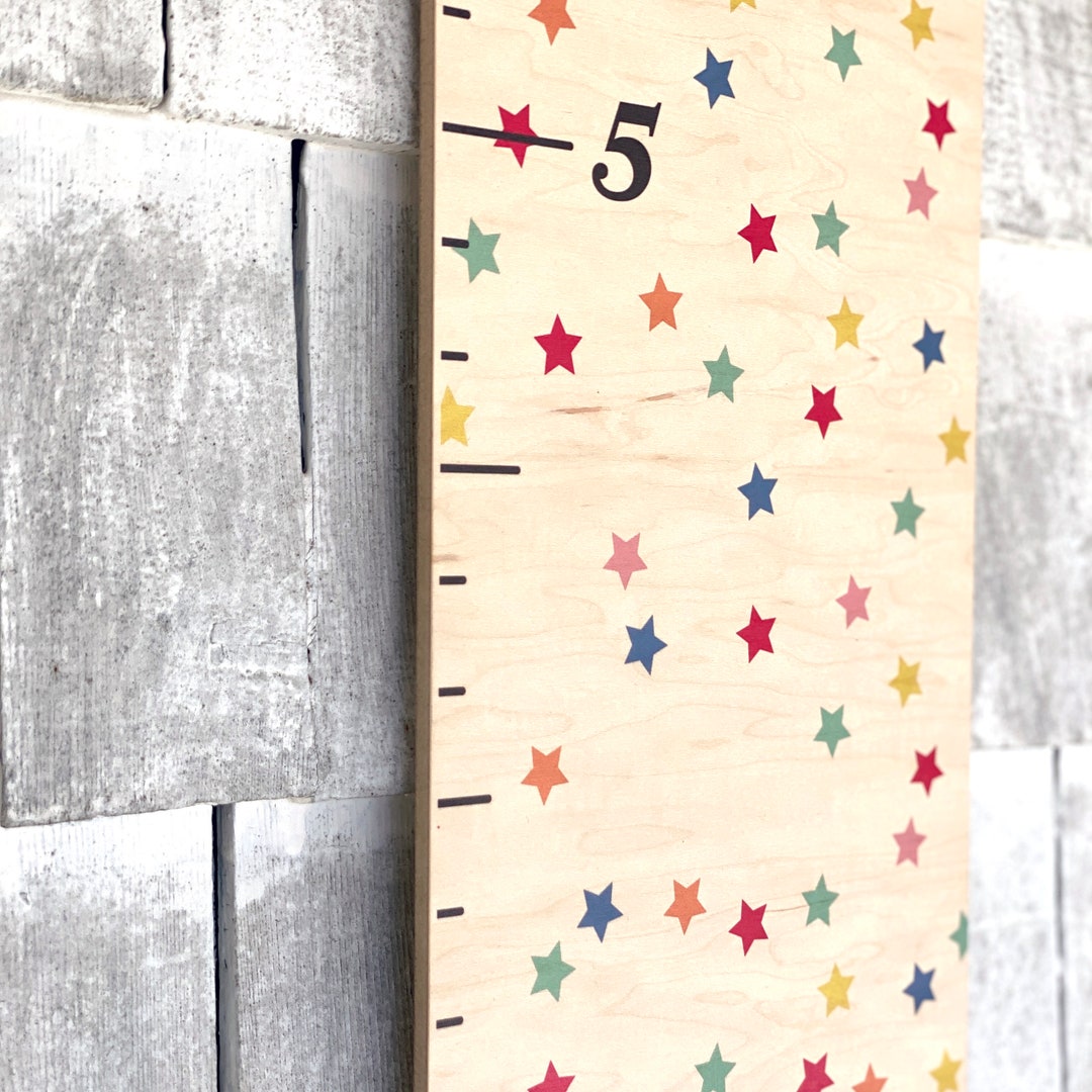 Star Growth Charts for Kids, Boy & Girls | Wooden Growth Chart | Baby ...
