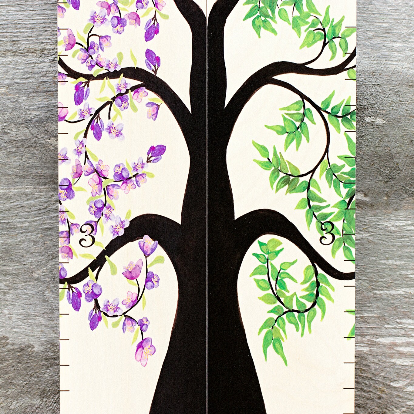 Height Chart for Twins / Siblings | Two Wooden Growth Charts for Boys ...