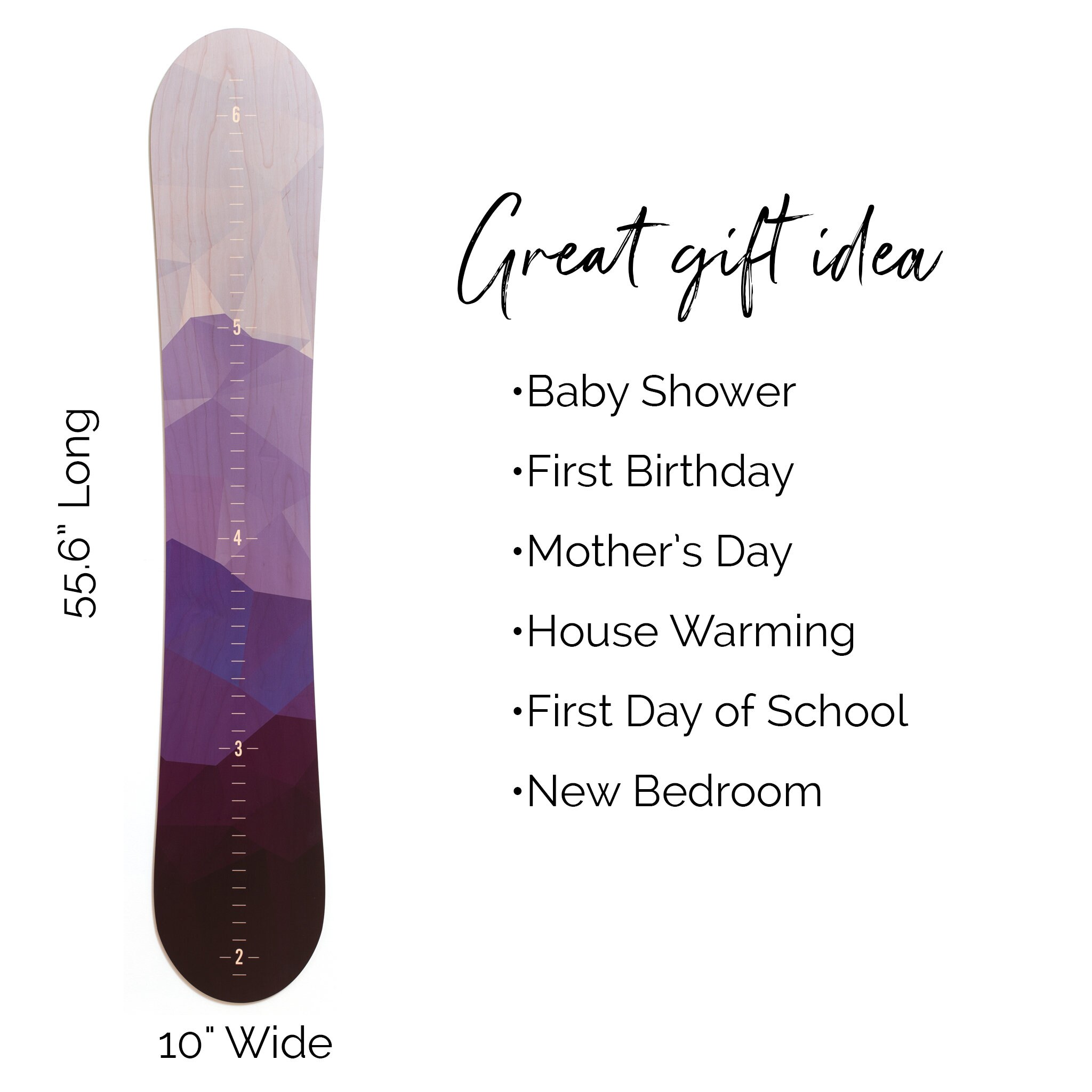 Purple Mountain Snowboard Growth Chart, Snowboarder Girl, Snowboard ...