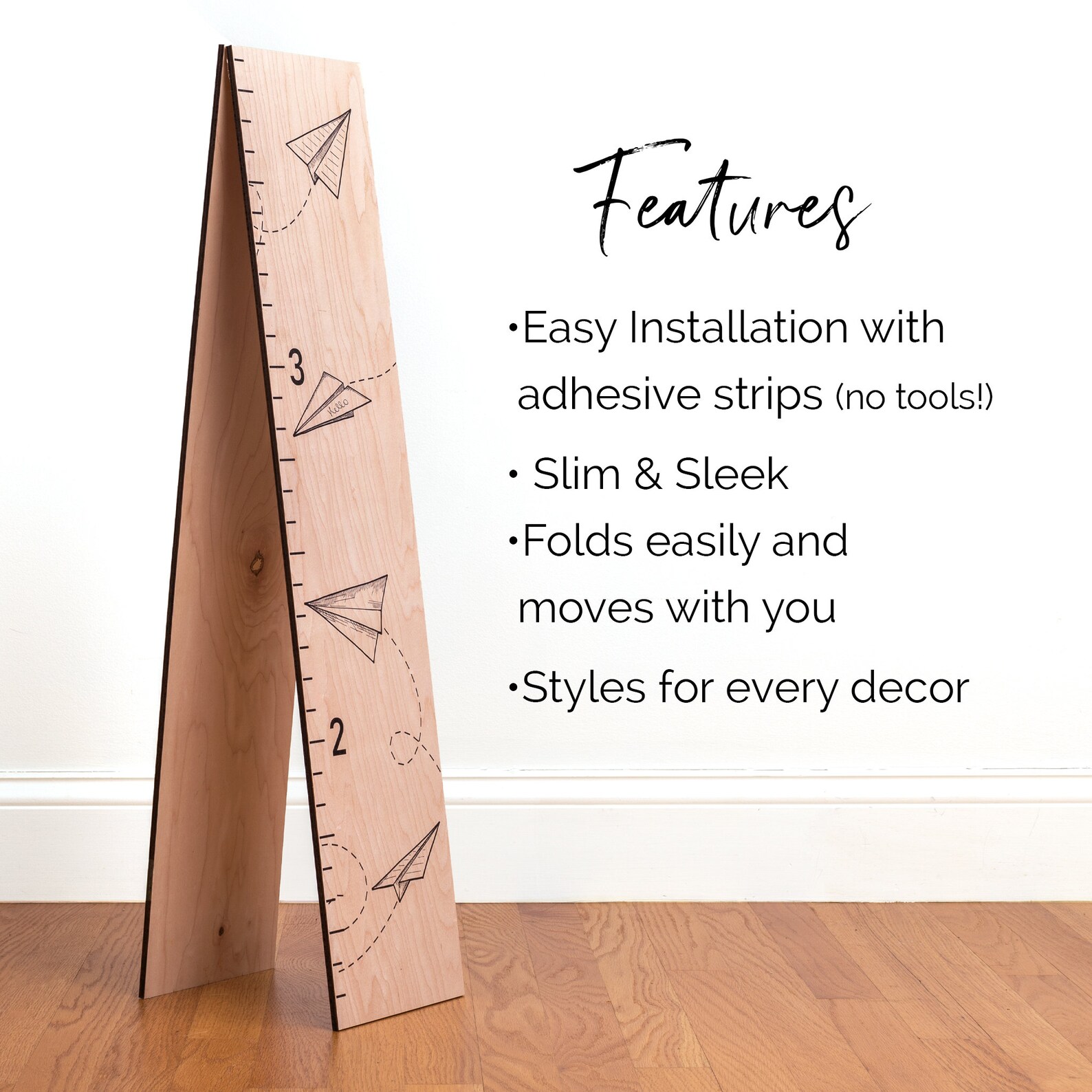 Paper Airplanes Height Chart | Boys Plane Room Decor | Little Pilot ...