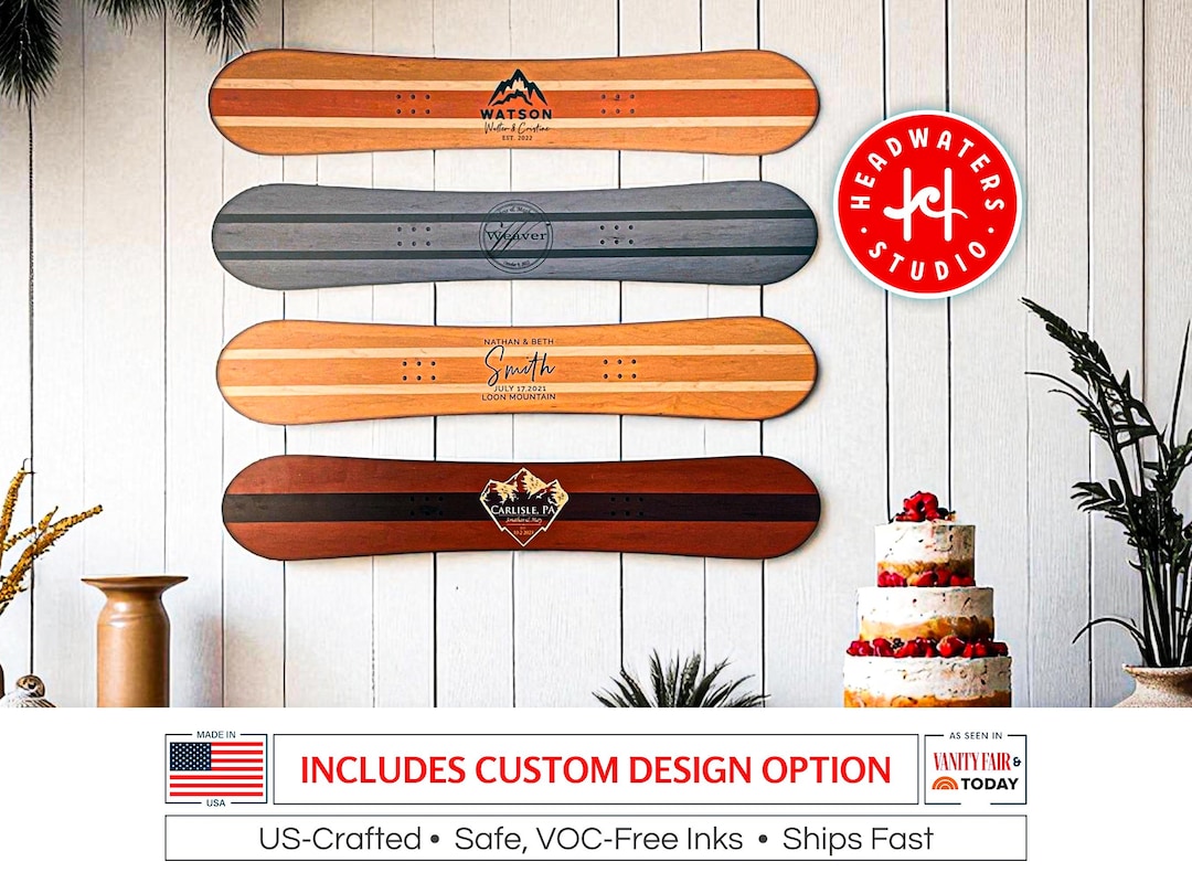 Personalized Snowboard Wedding Guest Book Alternative, Snowboard Guest ...