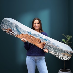 Pikes Peak Kissing Camels Snowboard Art | Snowboard Wall Décor ...