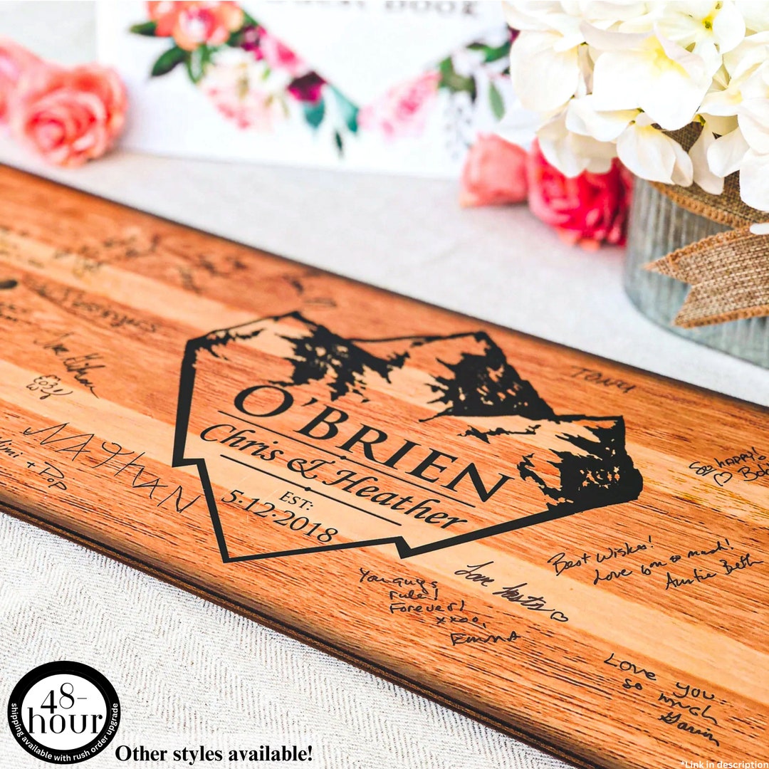 Snowboard Winter Wedding Guest Book Alternative Guestbook Ideas ...