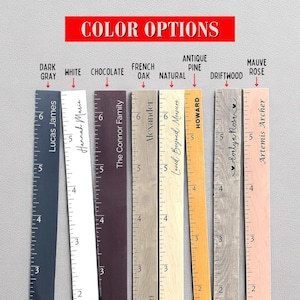 Custom Name Wood Height Chart - Wooden Height Ruler Kids Measuring ...