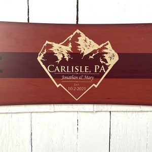 Personalized Snowboard Sign | Alternative Guest Book | Family Snowboard ...