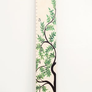 Green Leaf Tree of Life Growth Chart / Kids Height Chart / Wood Growth ...