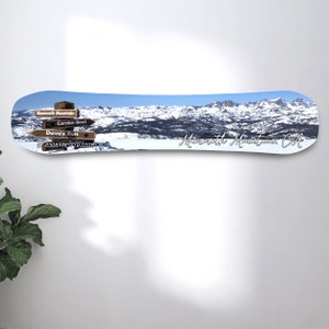 Mammoth Mountain California Snowboard Art Print on Wood | Ski Decor ...