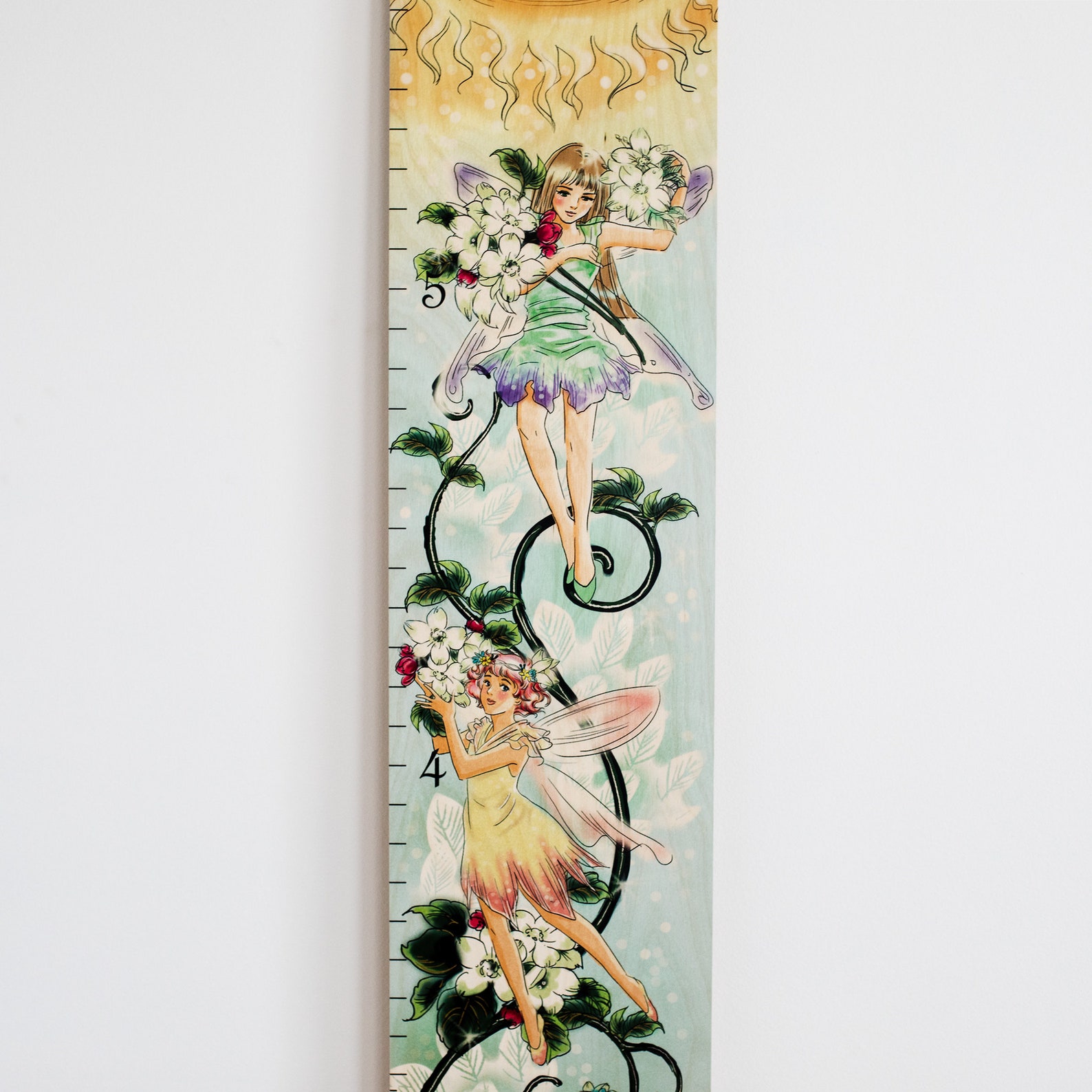Fantasy Growth Chart, Wood Growth Chart, Height Chart, Baby Shower Gift ...