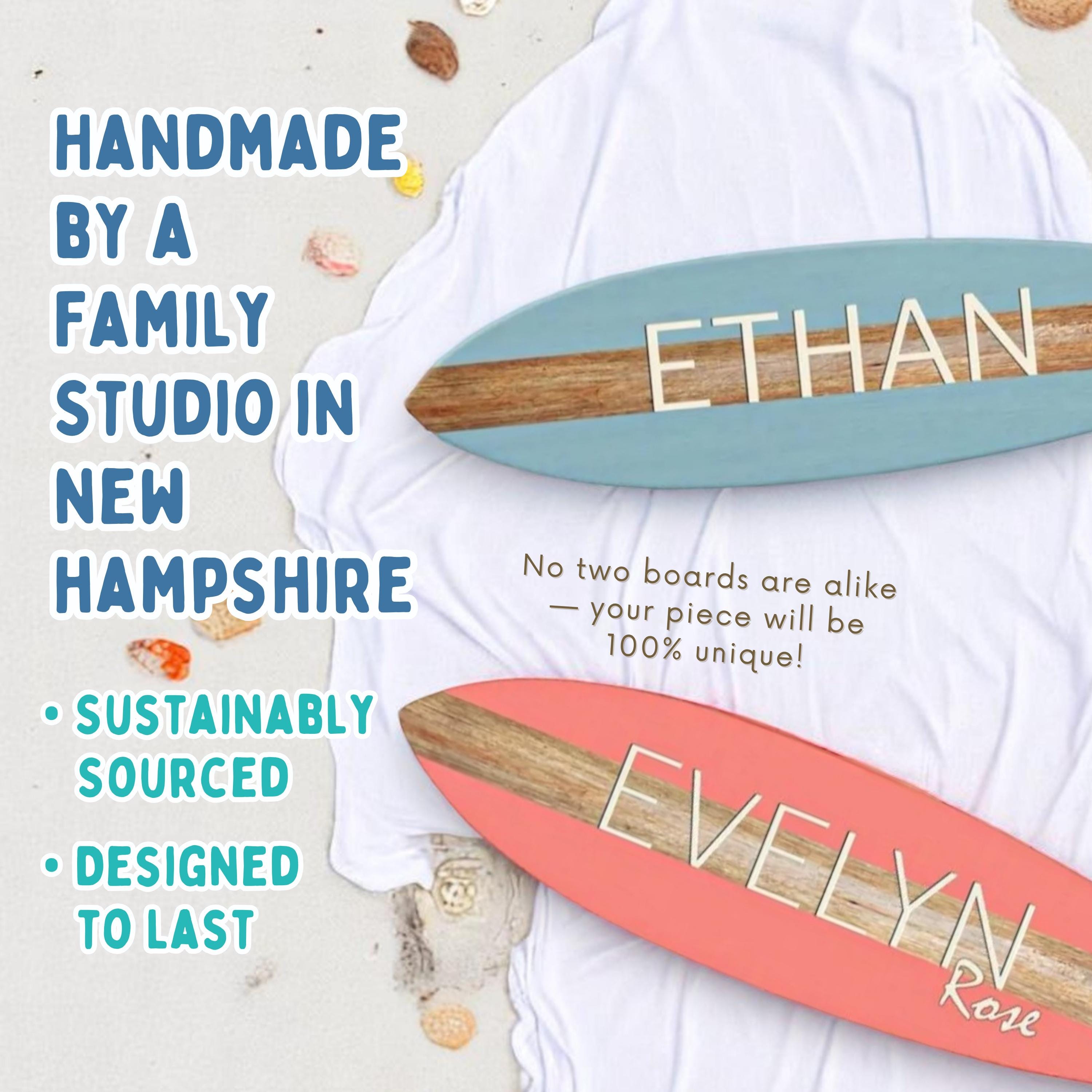 Custom Surf Sign | Surfboard Wall Hanging Name Sign| Nursery Children's ...