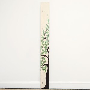 Green Leaf Tree of Life Growth Chart / Kids Height Chart / Wood Growth ...
