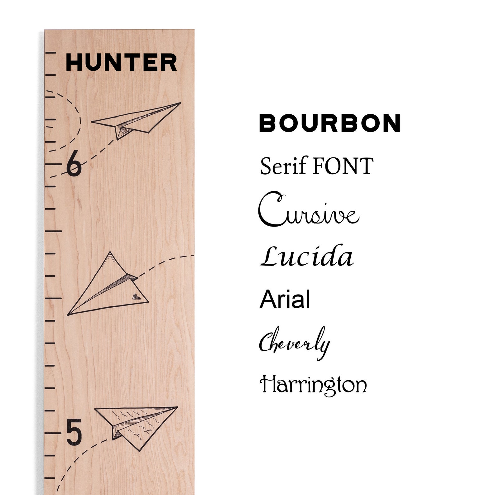 Paper Airplanes Height Chart Boys Plane Room Decor Little | Etsy