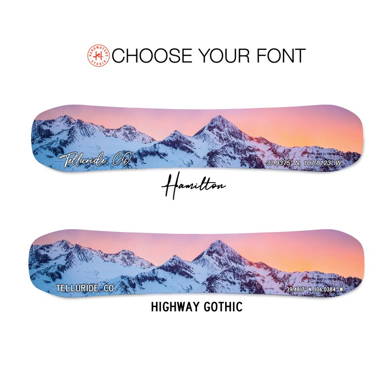 Telluride Print on Snowboard Art | Housewarming Gift | Snowboard Wall ...