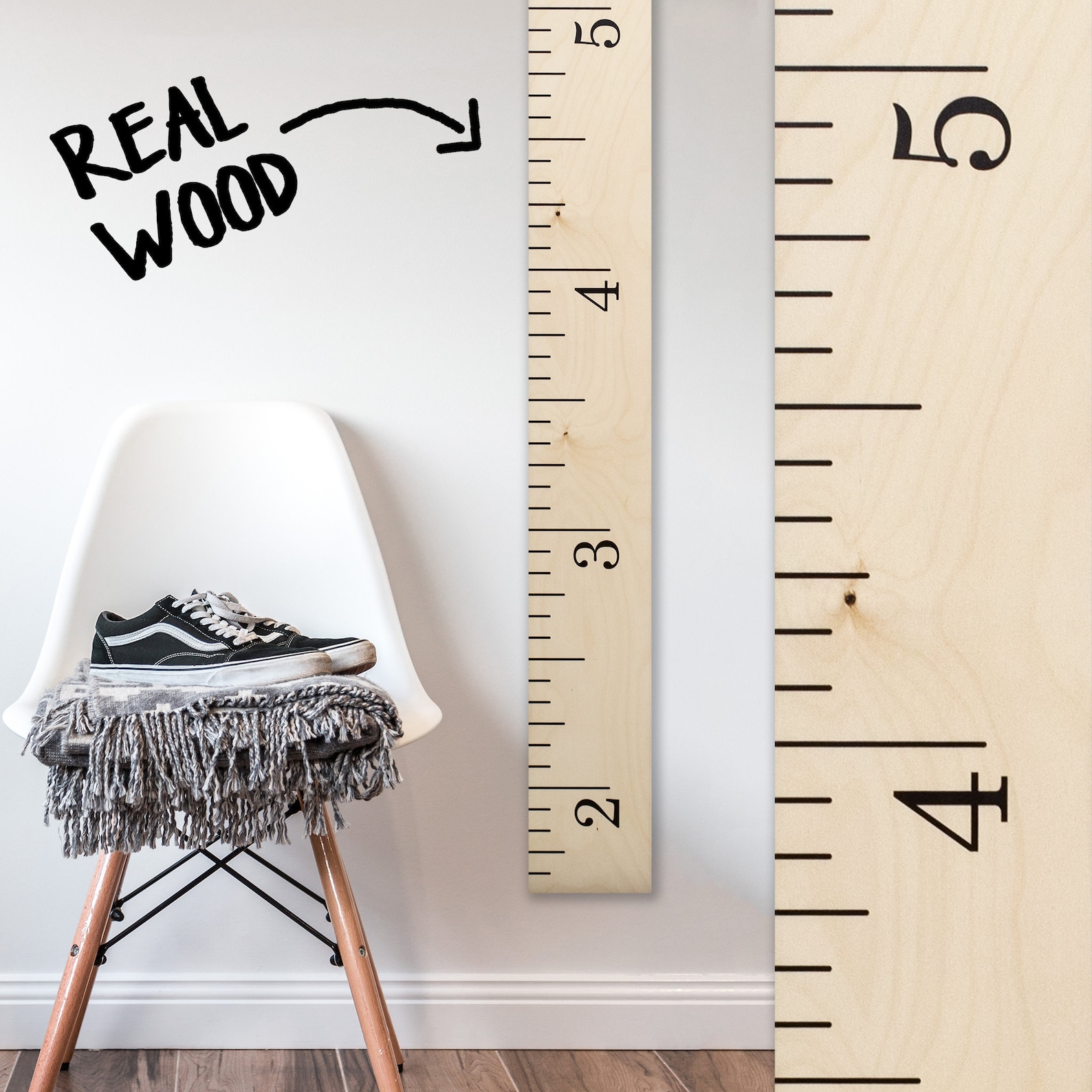 Simple Wood Ruler Growth Chart / Wood Height Chart / Nursery / - Etsy