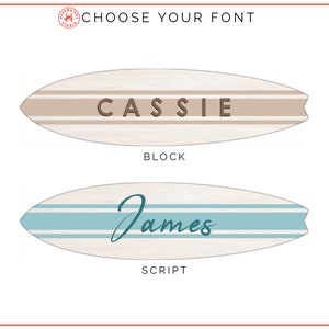 Surfboard Name Sign, Wooden Surfboard Wall Art, Perfect for Ocean ...