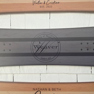 Personalized Snowboard Sign | Alternative Guest Book | Family Snowboard ...