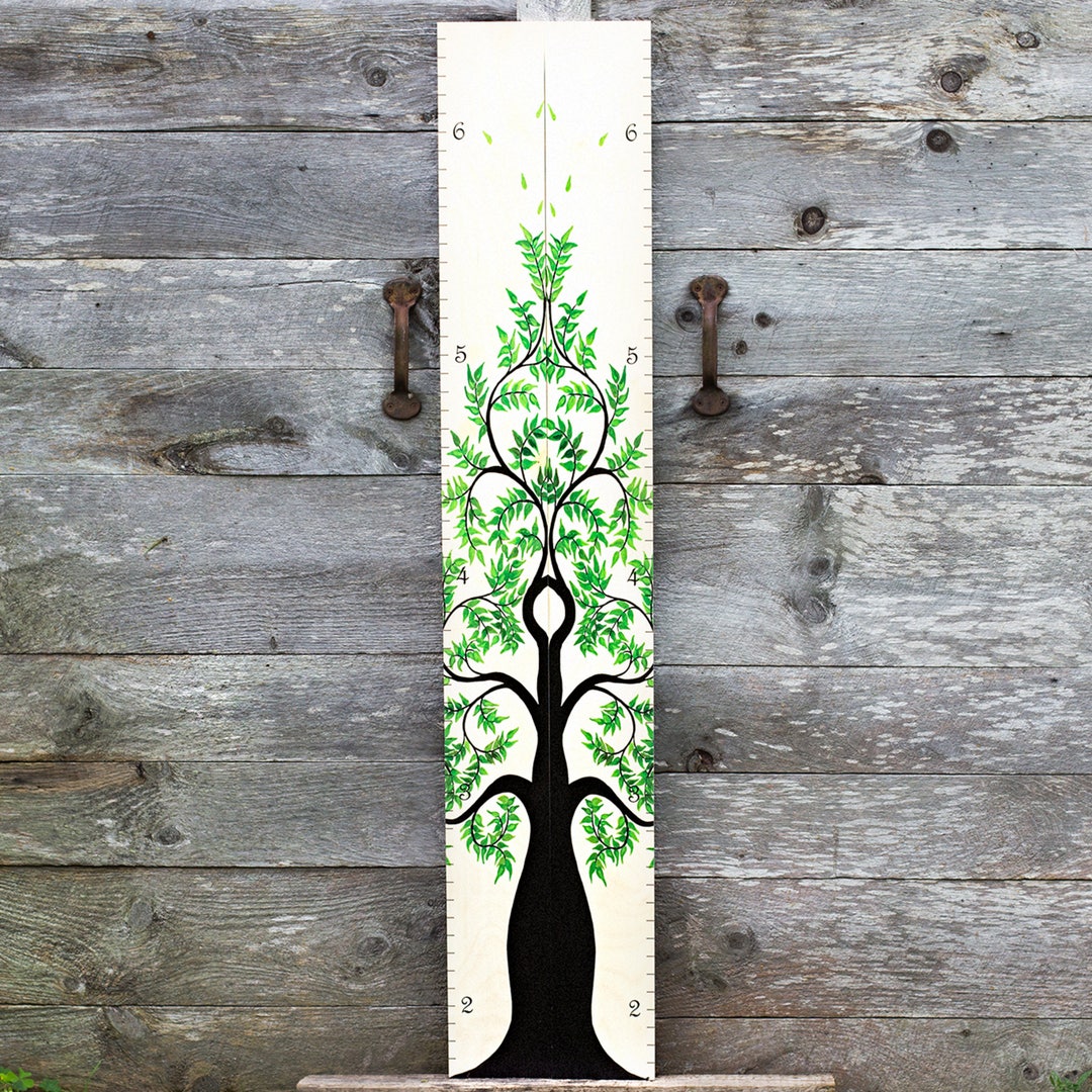 Height Chart for Twins / Siblings | Two Wooden Growth Charts for Boys ...