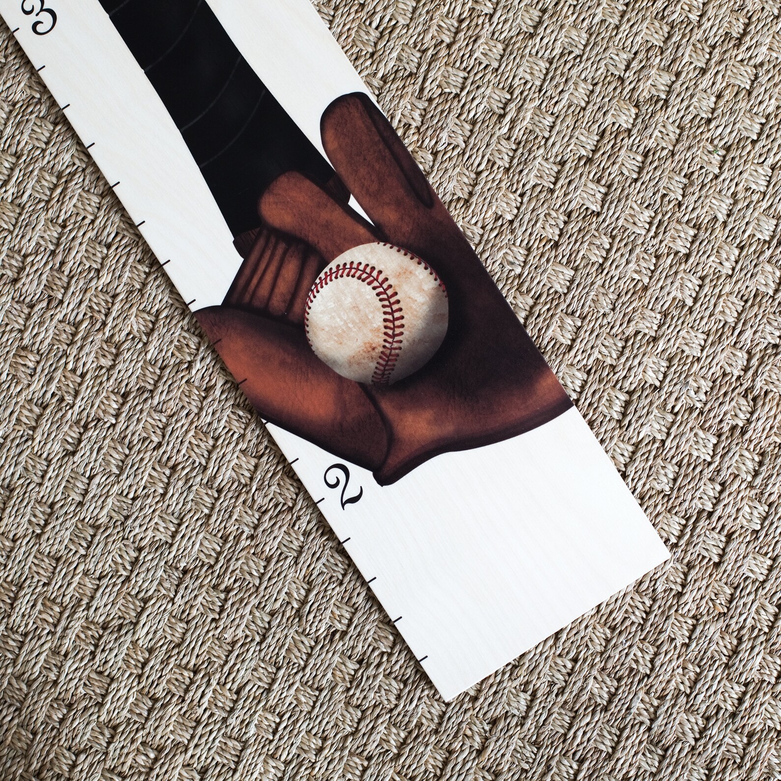 Baseball Growth Chart / Wood Height Chart / Baseball Bat / Baseball ...