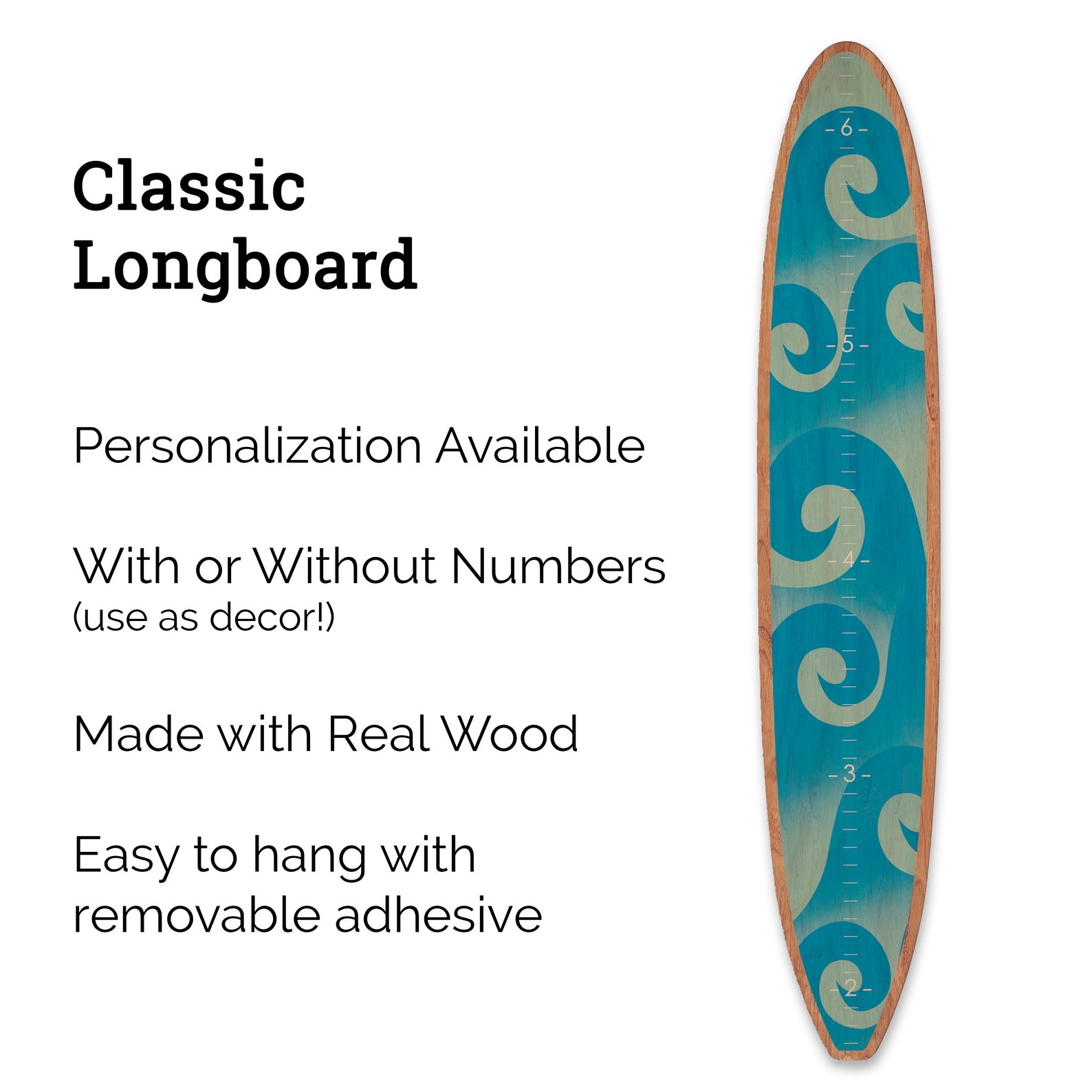Classic Wave Longboard Classic Surfboard Growth Chart | Etsy