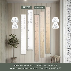 Custom Name Wood Height Chart - Wooden Height Ruler Kids Measuring ...