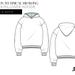 Unisex Pullover Hoodie | Technical Drawing Flat Sketch | Ai Pdf Png ...