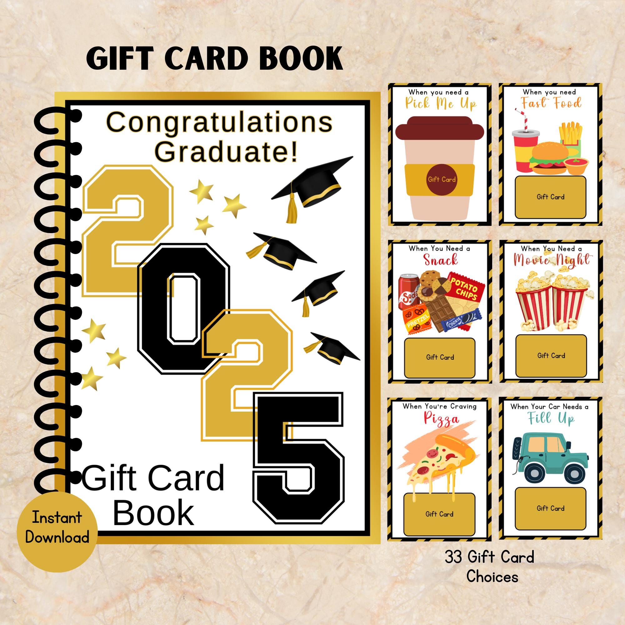 Printable Graduation Gift Card Book for Graduation Gift From Parent ...