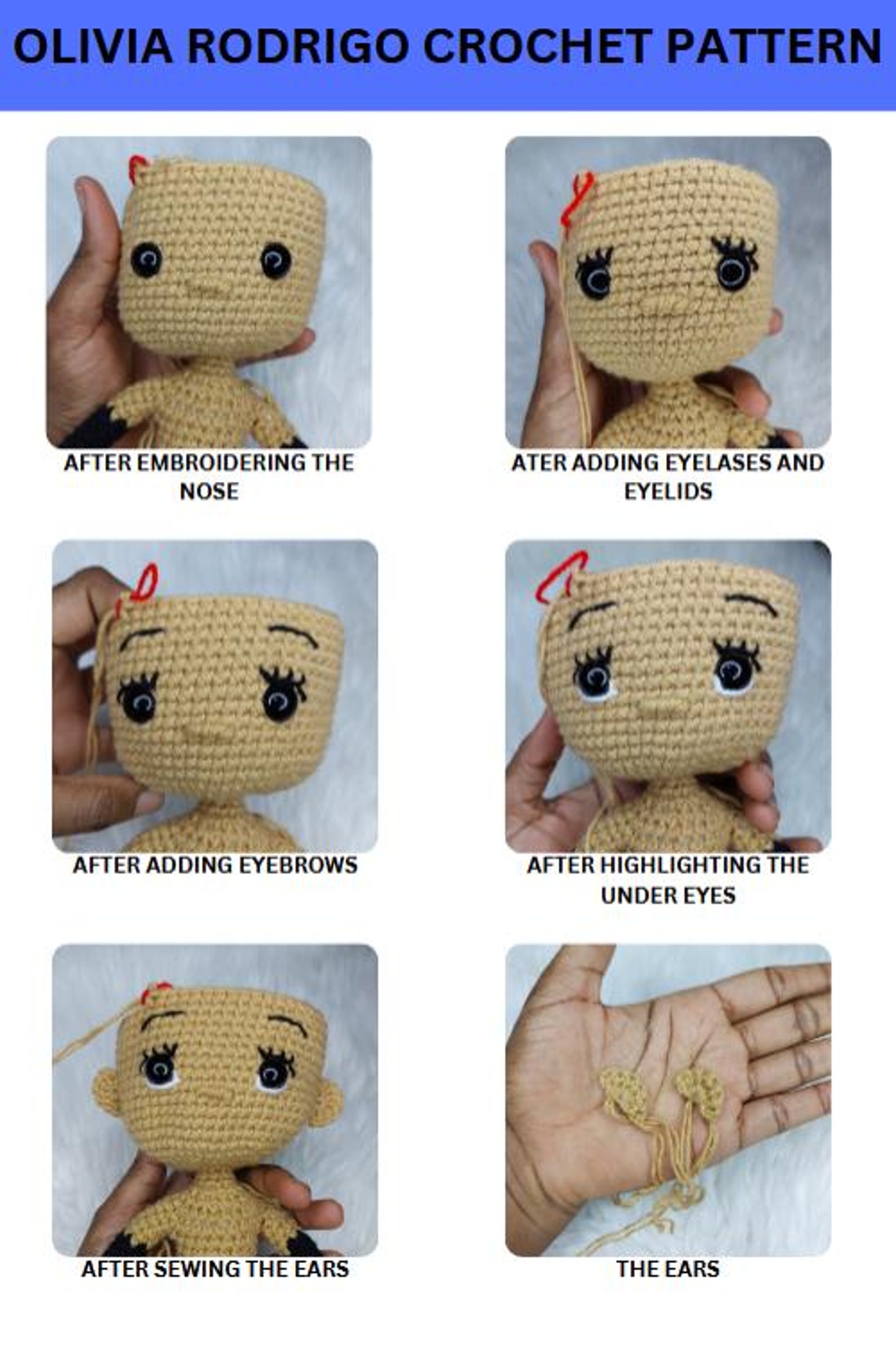 Olivia Rodrigo Amigurumi Crochet Pattern, Pop Star Doll Pattern Pdf ...