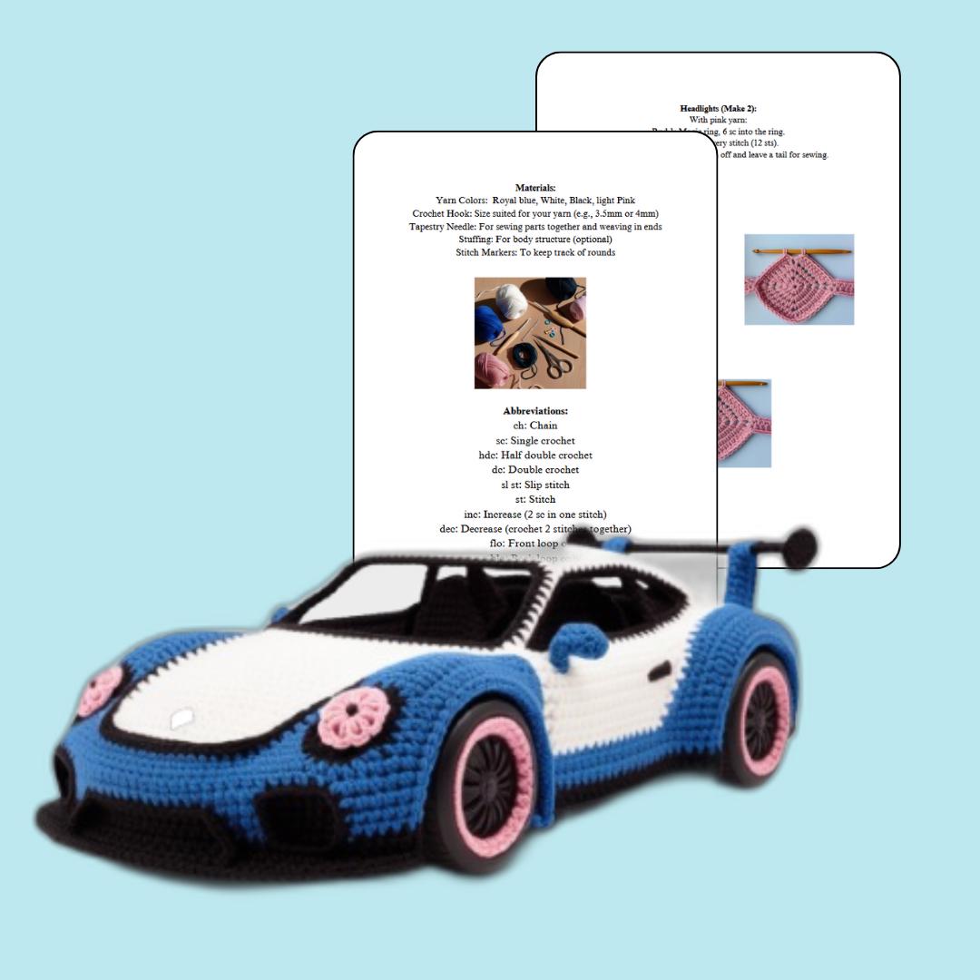 Bundle Iconic Cars Crochet Pattern Pdf, Amigurumi Iconic Cars, Minivan ...