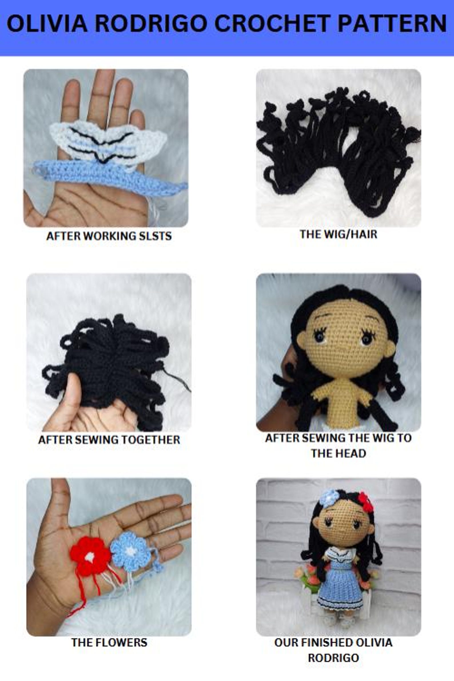 Olivia Rodrigo Amigurumi Crochet Pattern, Pop Star Doll Pattern Pdf ...