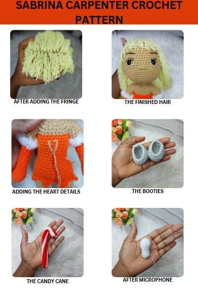 Sabrina Carpenter Crochet Pattern, Pdf Amigurumi Sabrina Carpenter ...