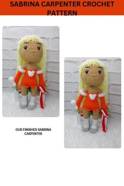 Sabrina Carpenter Crochet Pattern, Pdf Amigurumi Sabrina Carpenter ...