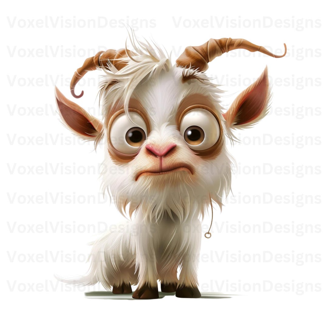 6 Quirky Goat Clipart Fun Goat Illustrations Perfect for Farm-themed ...