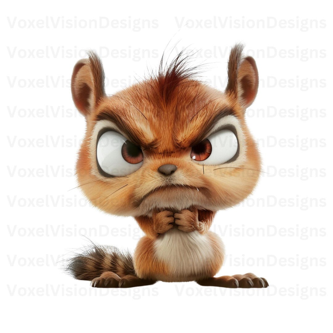 Quirky Squirrel PNG Clipart Funny and Silly Woodland Animals, Whimsical ...
