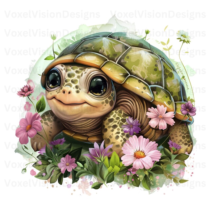 7 Watercolor Sea Turtle Clipart, Cute Nautical Ocean Animals Pngs ...