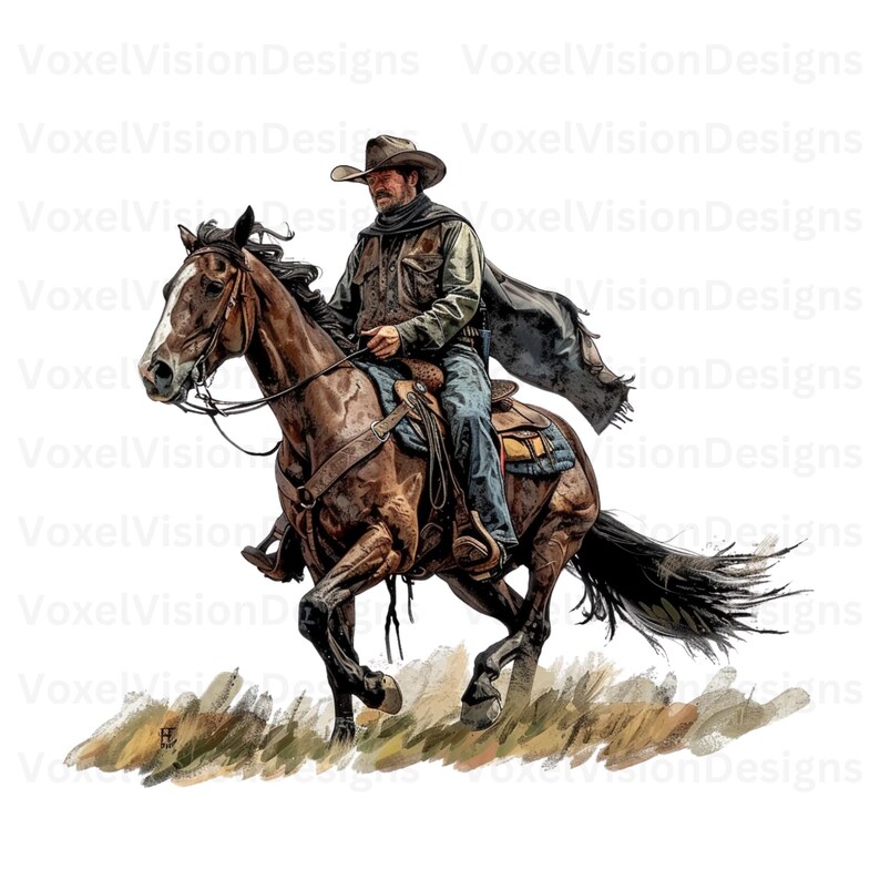 12 Watercolor Western Clipart Rustic and Cowboy Illustrations Instant ...