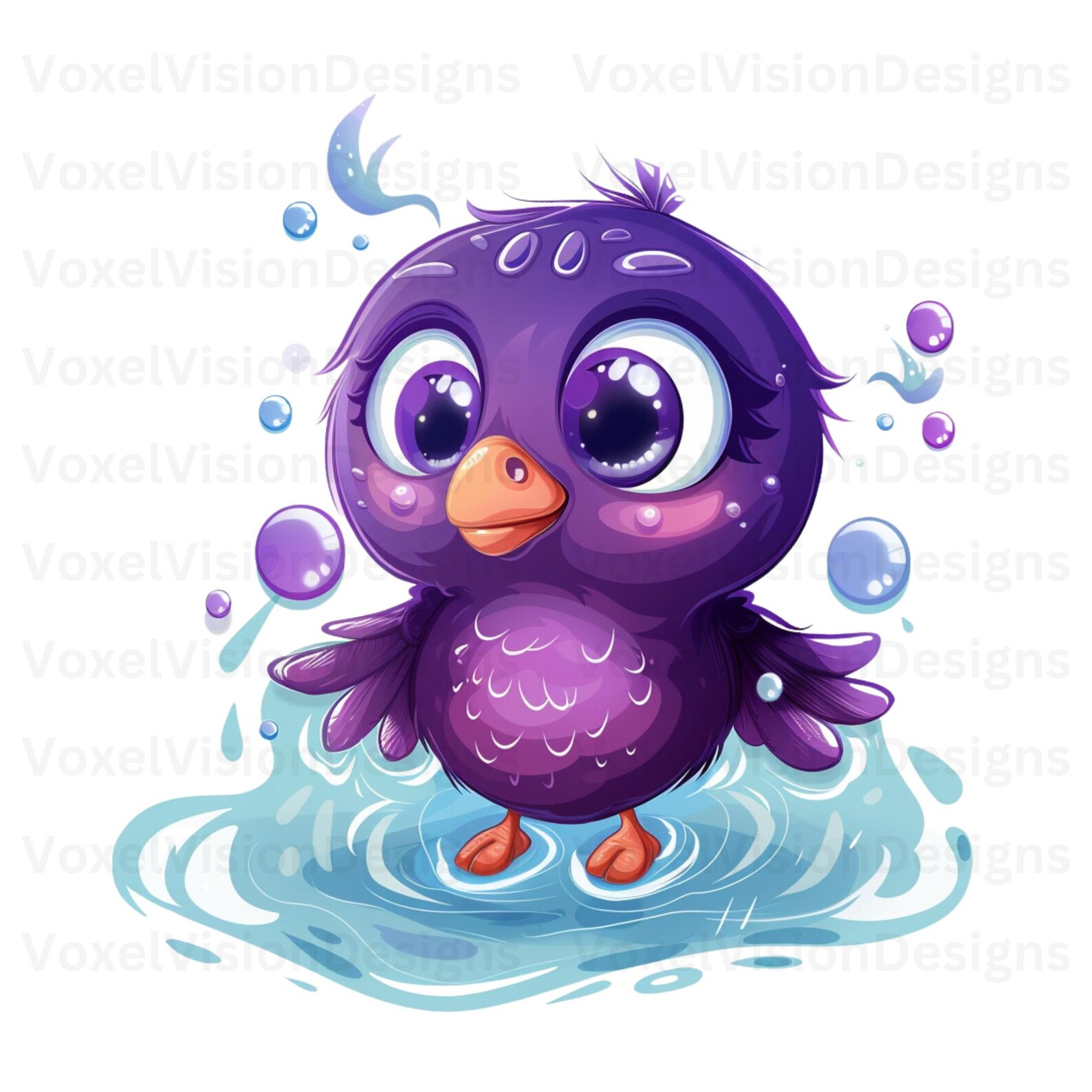 Funny Bird Clipart PNG Bundle, Quirky and Whimsical Birds on a Wire ...