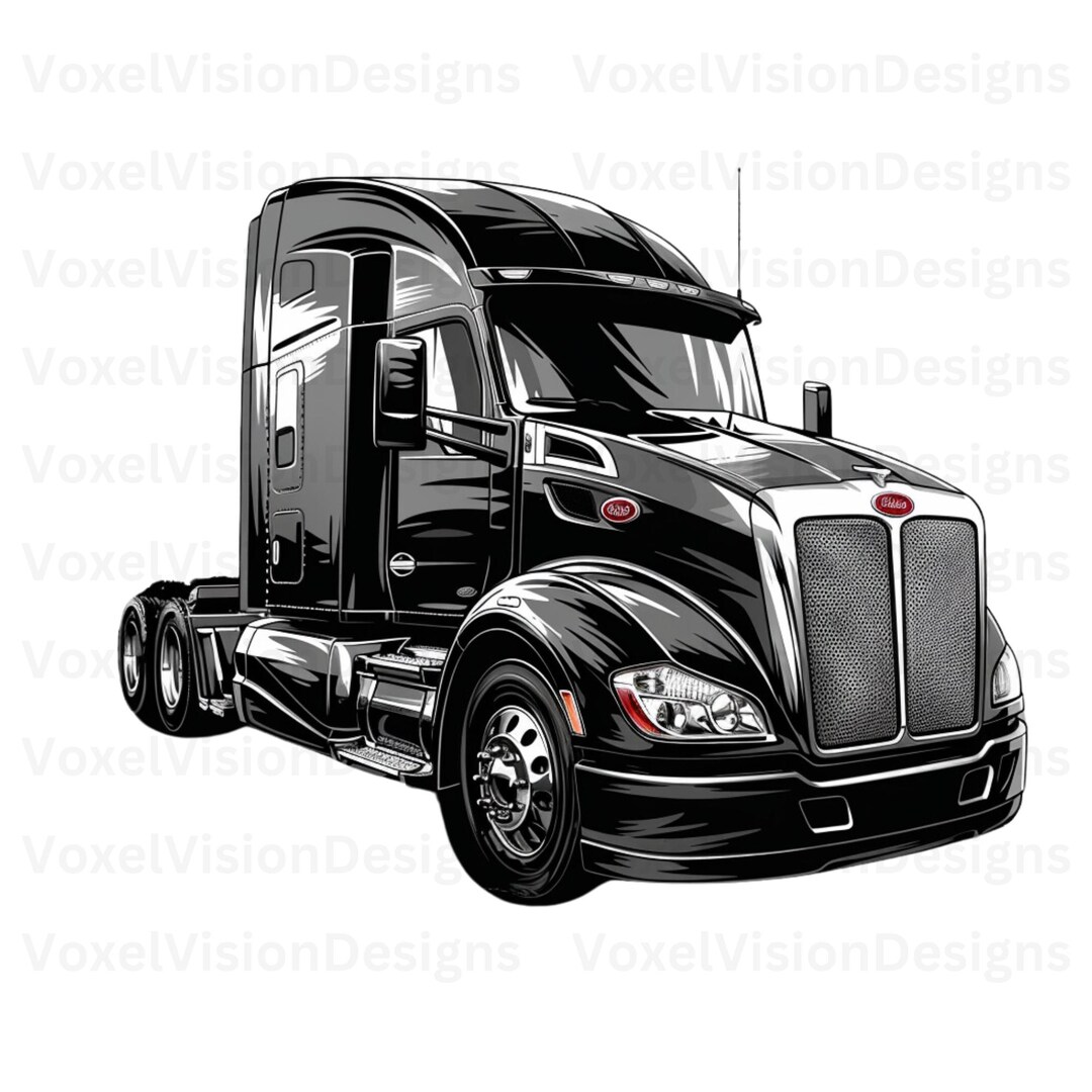 6 Designs of American Trucks Clip Art 6 High Quality Pngs Digital Print ...