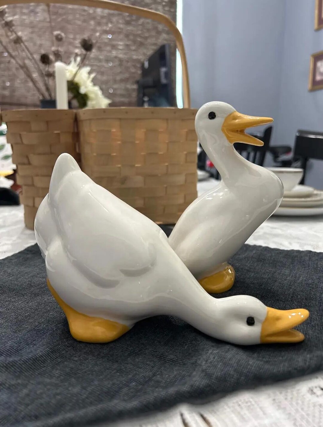 Vintage Geese Figures - Etsy
