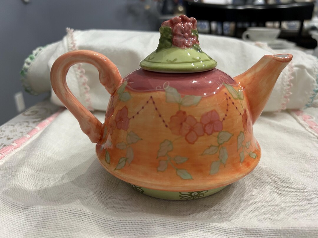 Hand Painted Tracy Porter Tea Pot - Etsy