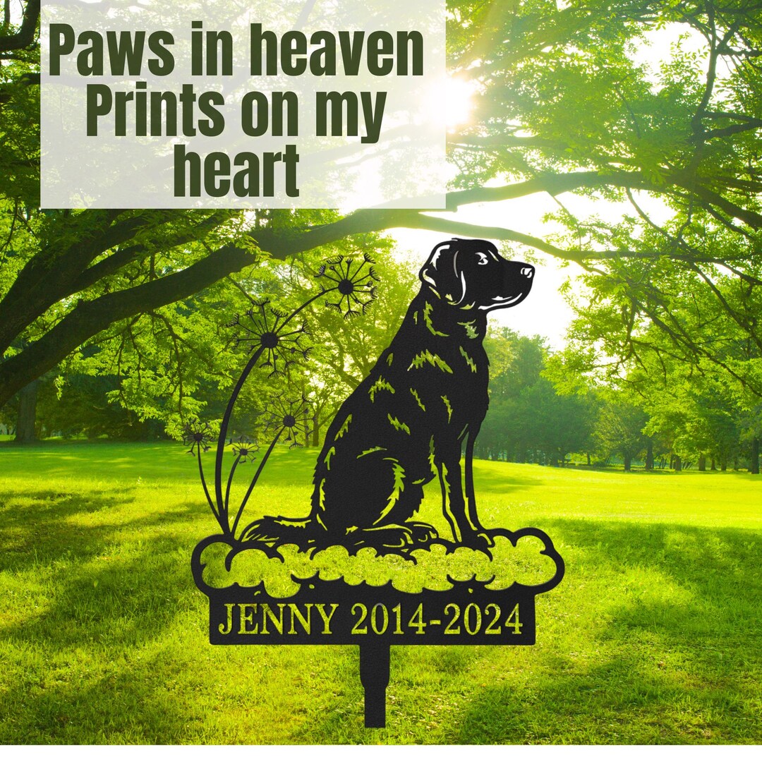 Personalized Dog Memorial Sign, Custom Iron Pet Grave Marker,dog Lover ...
