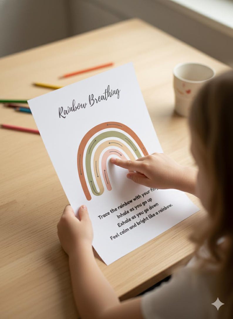 Boho Breathing Posters for Kids | Calm Corner Decor (PDF PNG) - Etsy