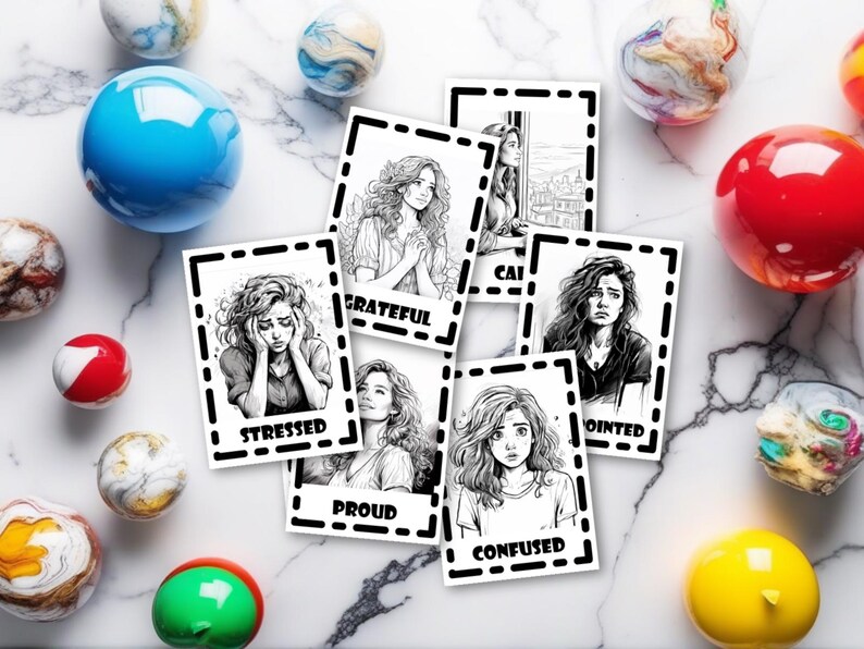 Printable 20 Emotion Flashcards for Kids | Homeschool | Kindergarten ...