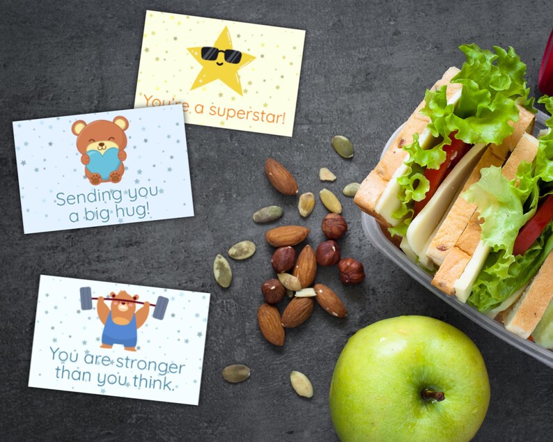 Printable Lunchbox Notes for Kids – Back to School 16 Motivational ...