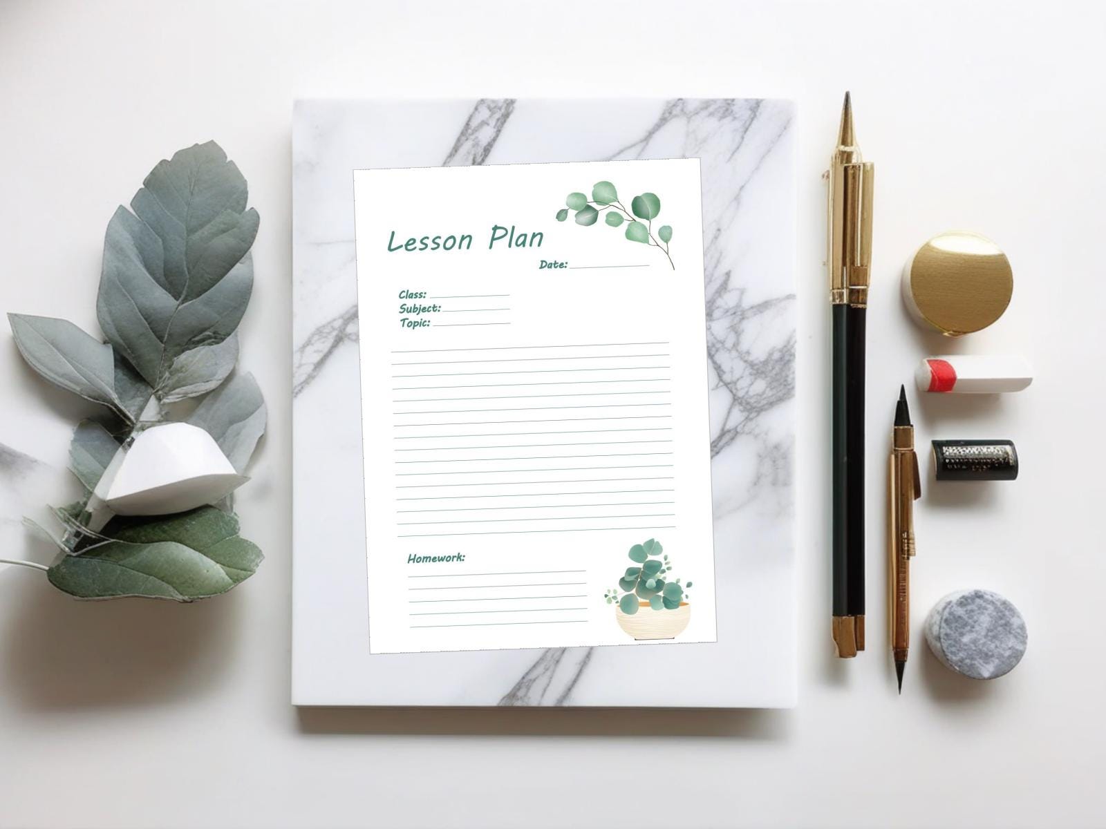 Printable Daily Lesson Planner | Lesson Plan Template | Teacher ...